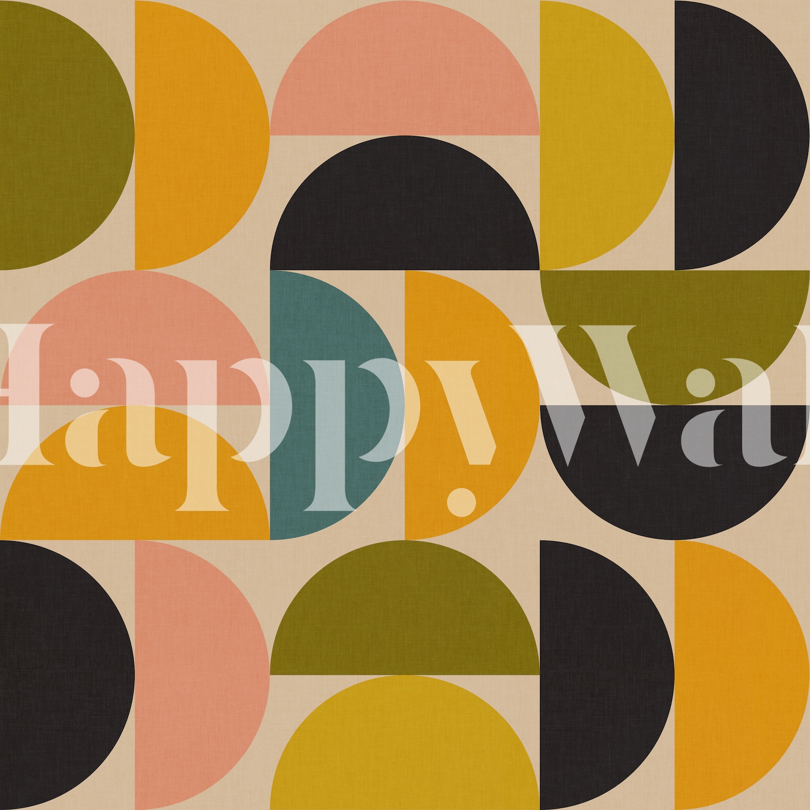 Mid Century Modern Geometric Wallpaper