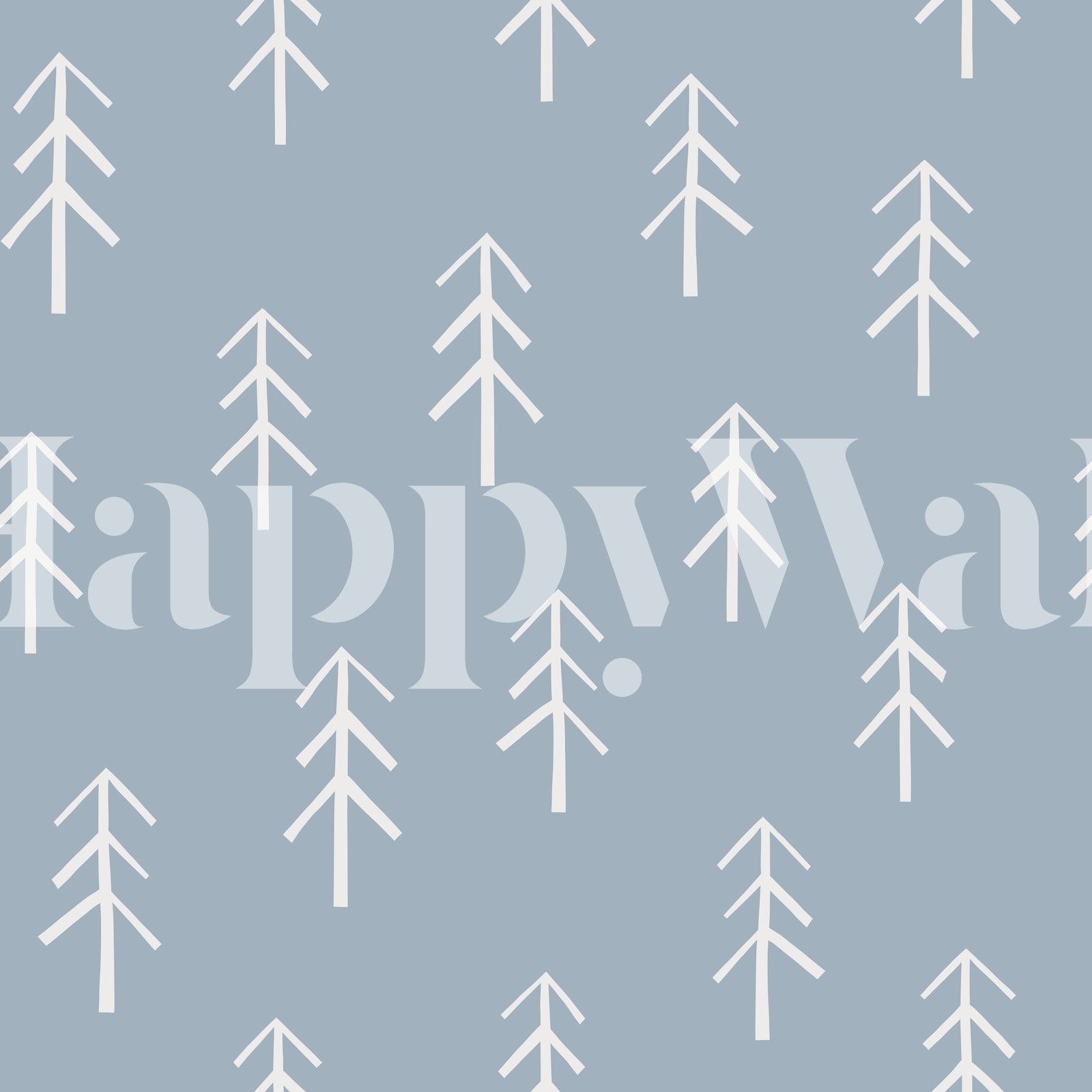 Dusky Blue Forest Trees Wallpaper