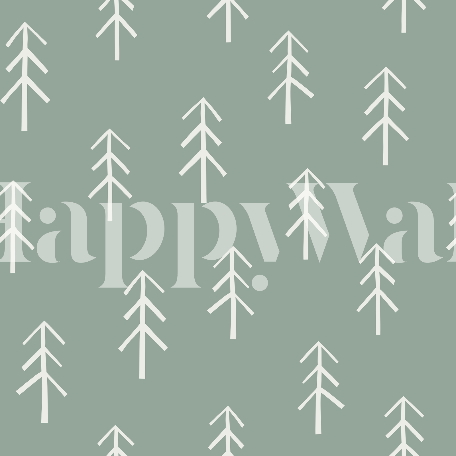 Forest Sage Green Big Wallpaper | Buy Online at Happywall