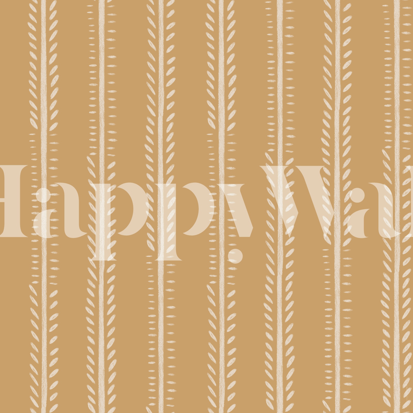 Tan Boho Stripes Wallpaper