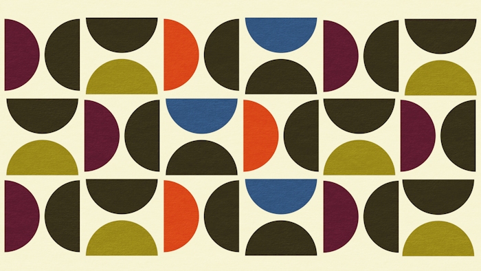 Vivid Mid Century Bauhaus | Happywall.com