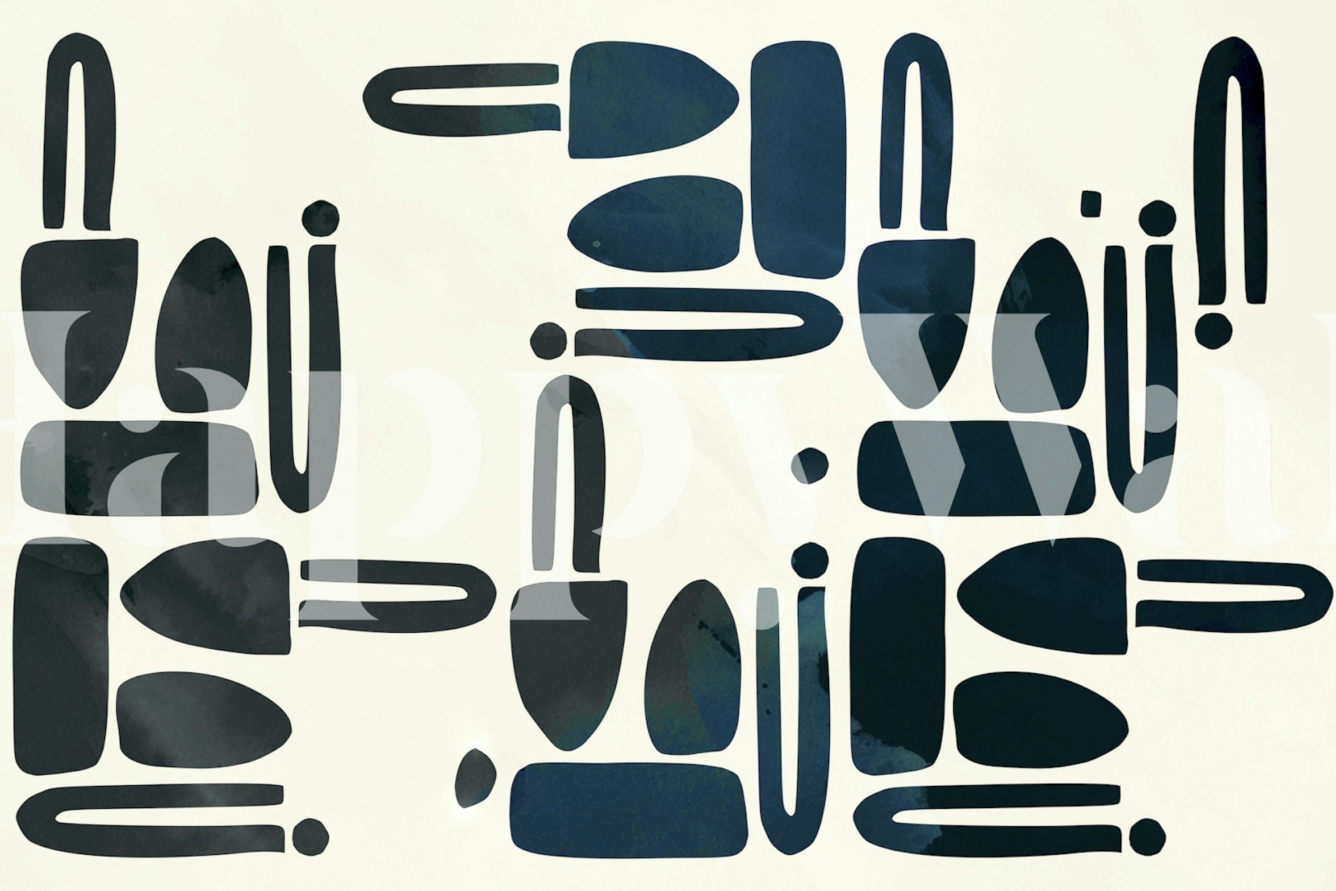 Shop Mid-Century Cutout Pattern Wallpaper | Happywall