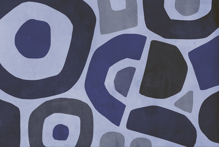 Navy Blue Abstract Shapes Wallpaper