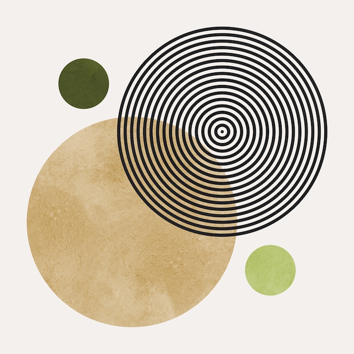 Geometric Circles Neutral Wallpaper