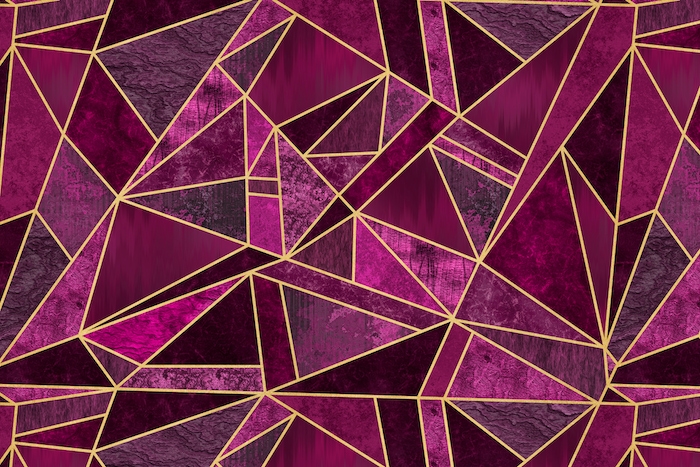Magenta Geometric Wallpaper for Modern Interiors