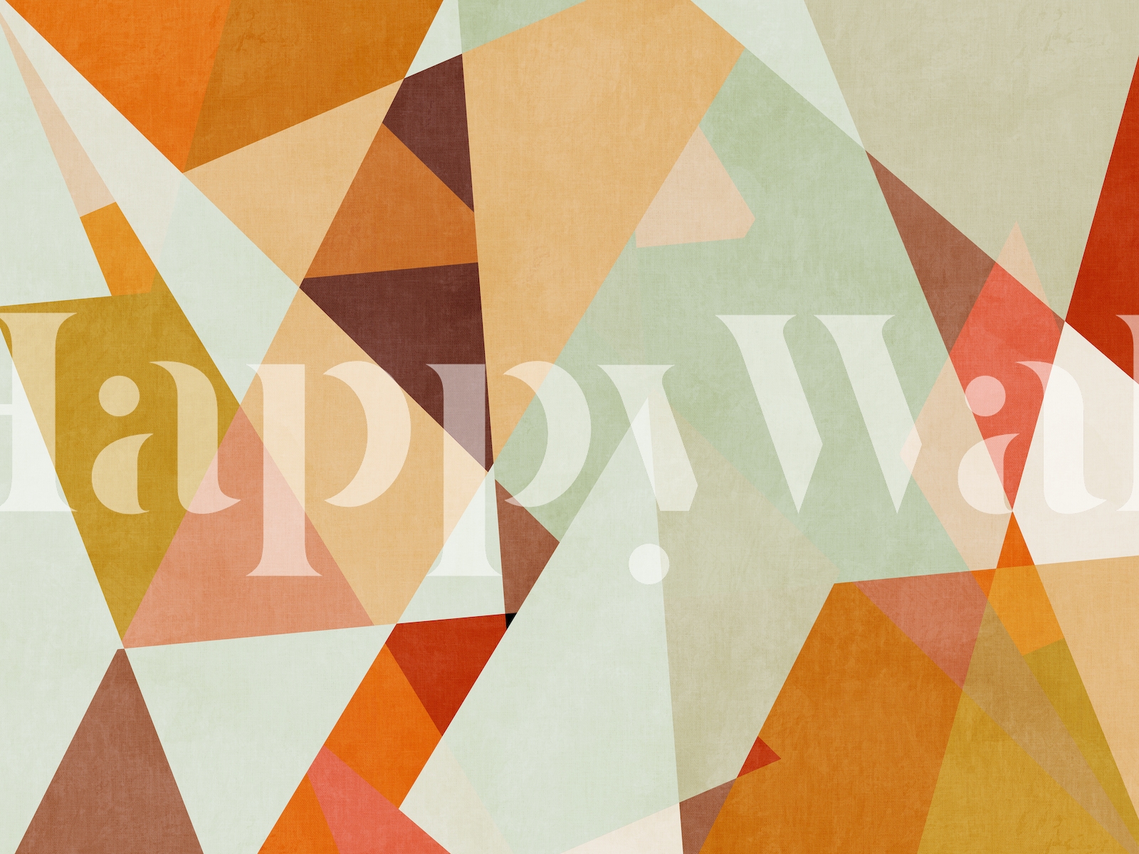 Abstract Mid-Century Geometric Triangles Wallpaper - Buy Now