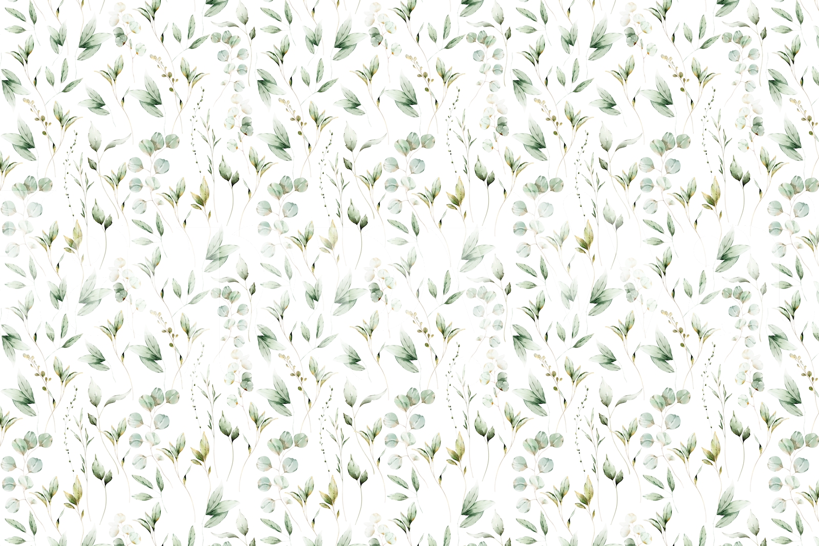Soft Green Leaves Wallpaper - Happywall.com