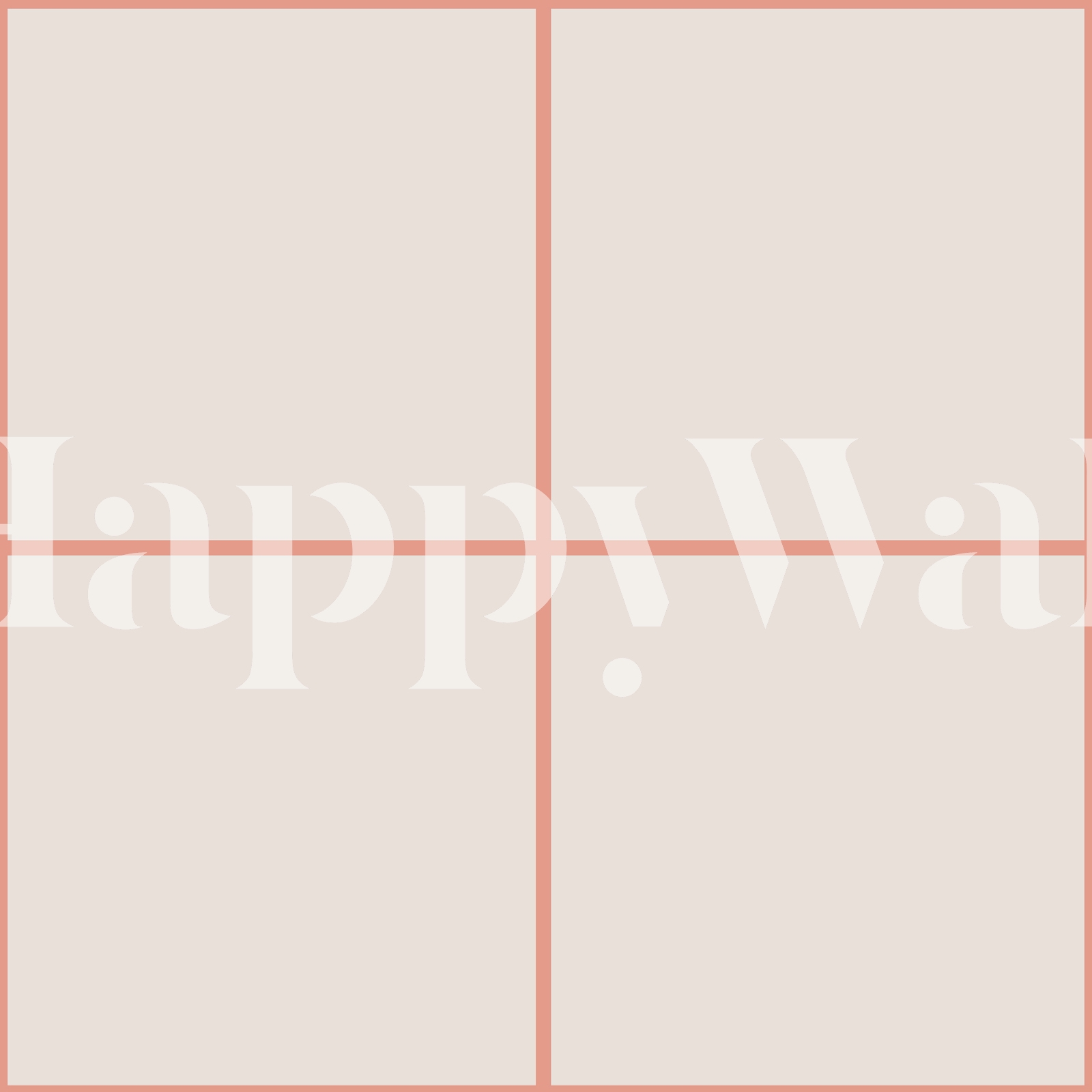 Buy Grid Pattern Rose Corall Wallpaper | Happywall