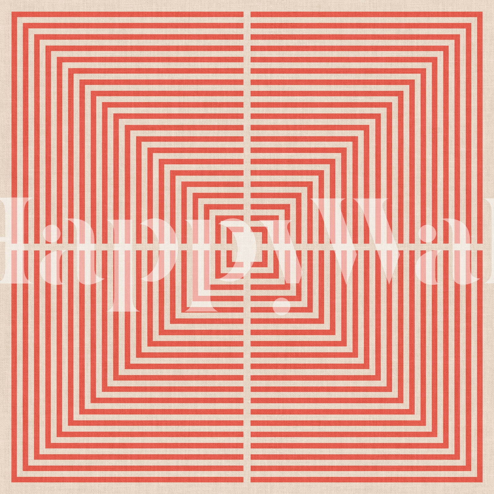 Boho Geometric Coral Wallpaper – Happywall