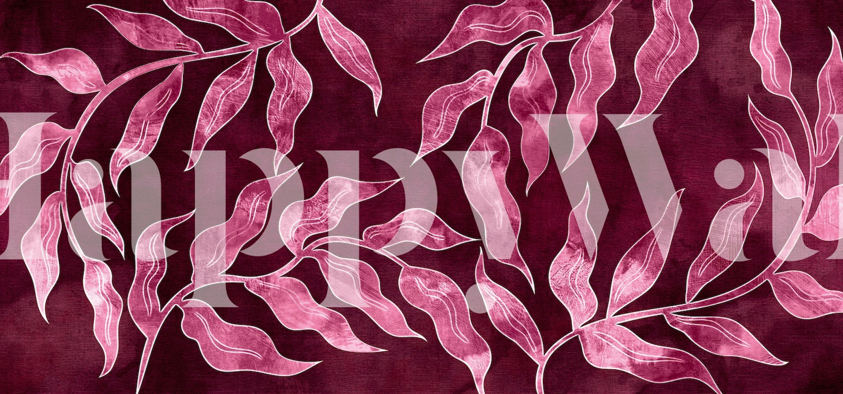 Watercolor Leaf Fabric wallpaper | Happywall