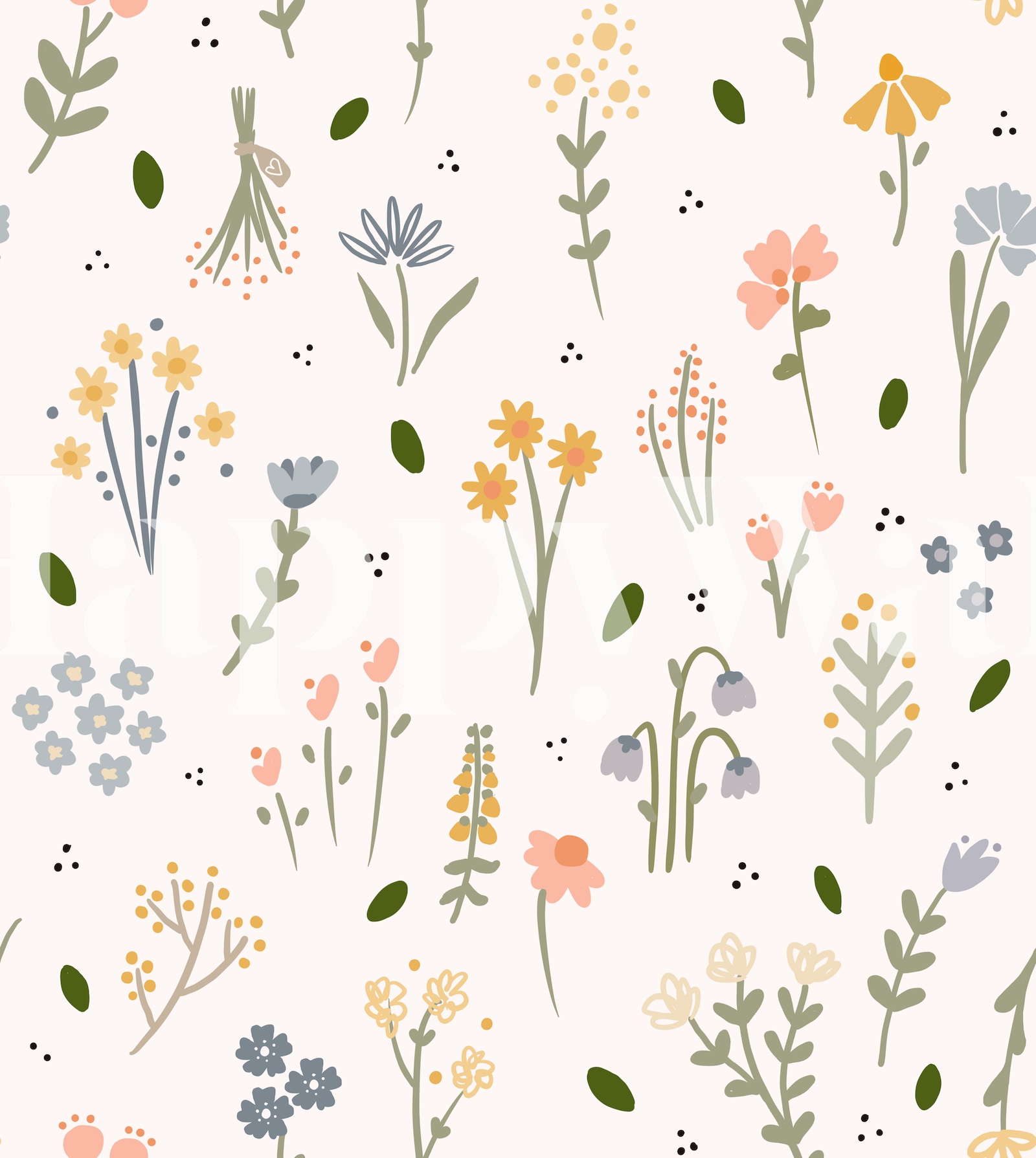 Wildflower Fields Wallpaper - happywall.com