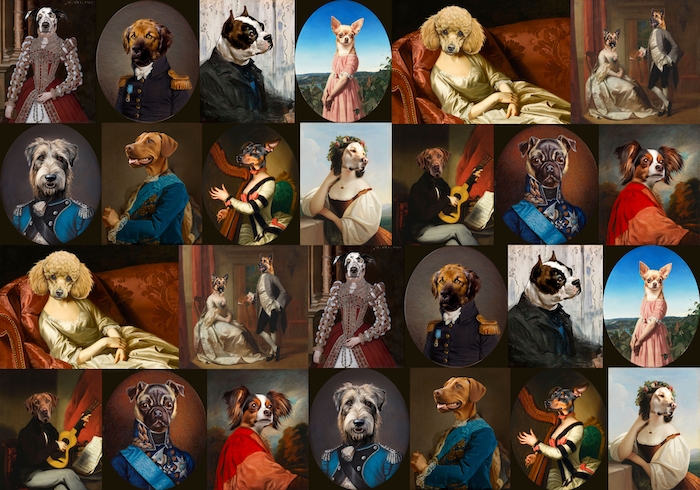Whimsy Dogs Portrait Wallpaper for Dog Lovers