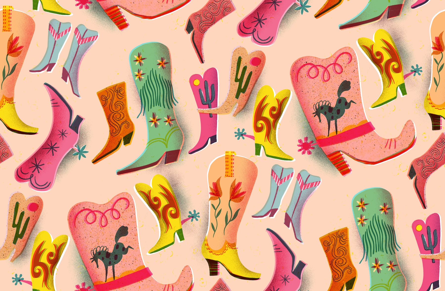 fancy boots collection wallpaper | Happywall