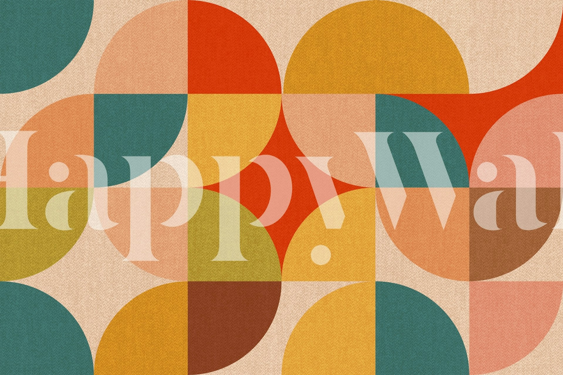 Geometric 50s Mid-Century Abstract Wallpaper