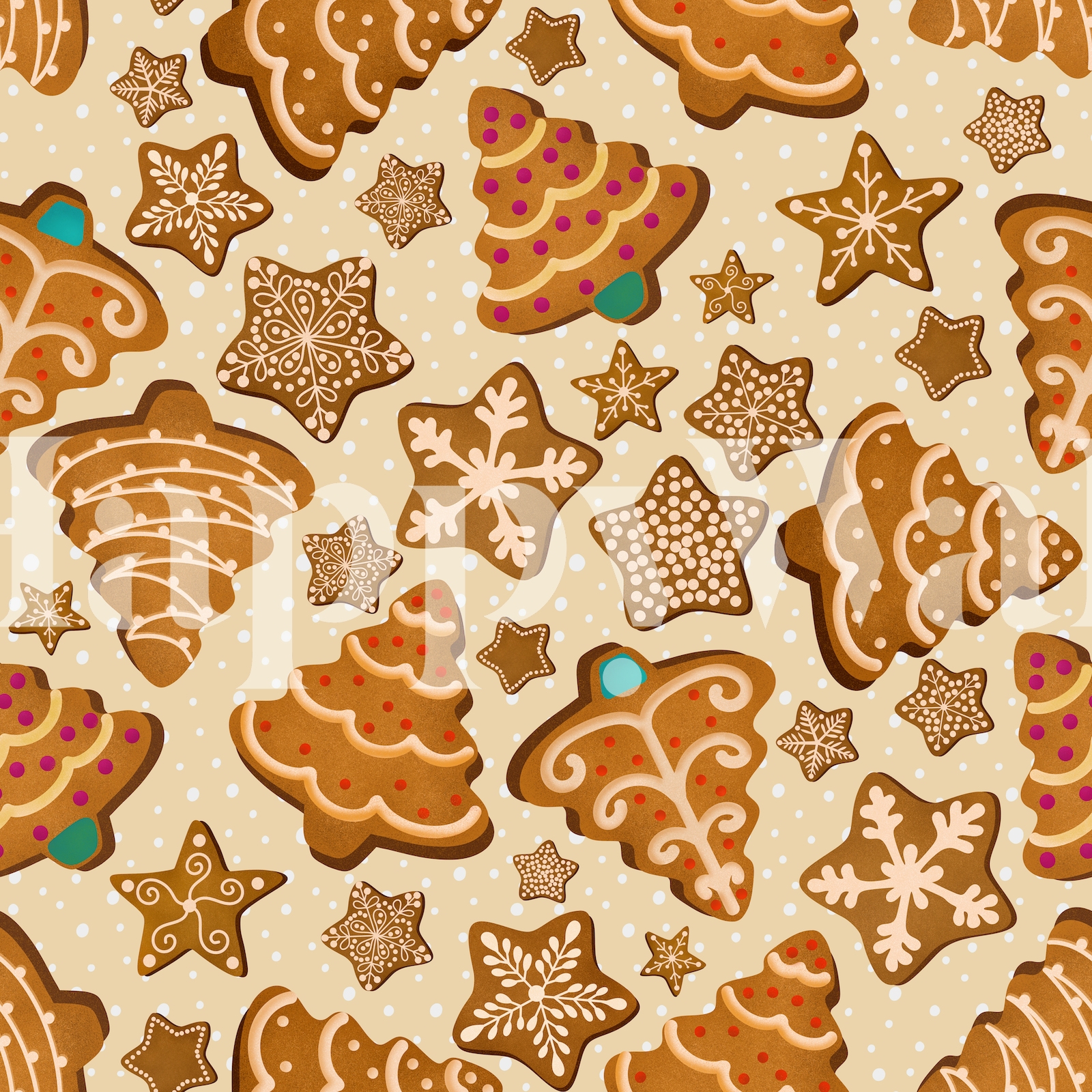 Christmas Gingerbread Cookies Wallpaper