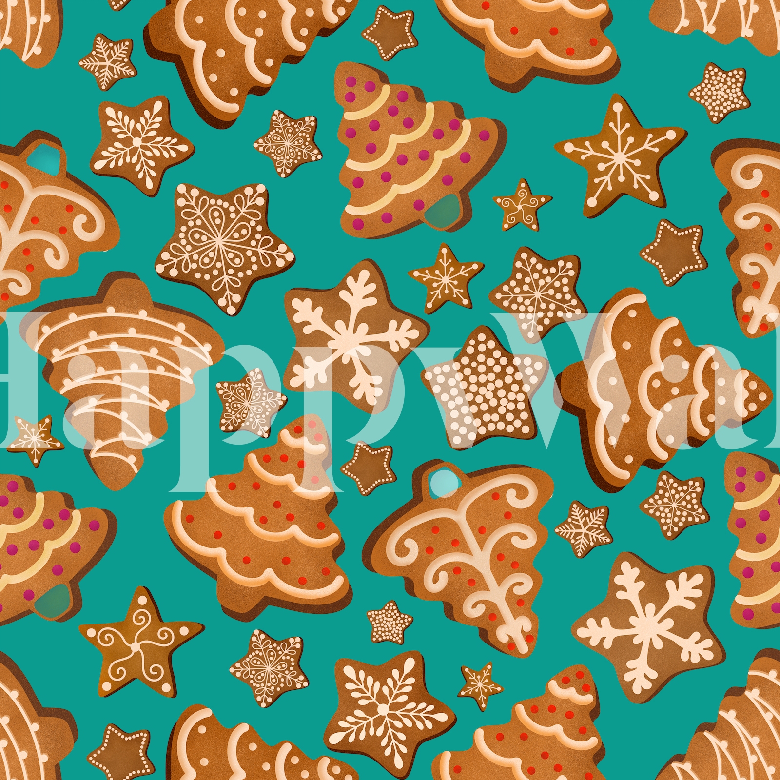 Christmas Gingerbread Cookies Wallpaper