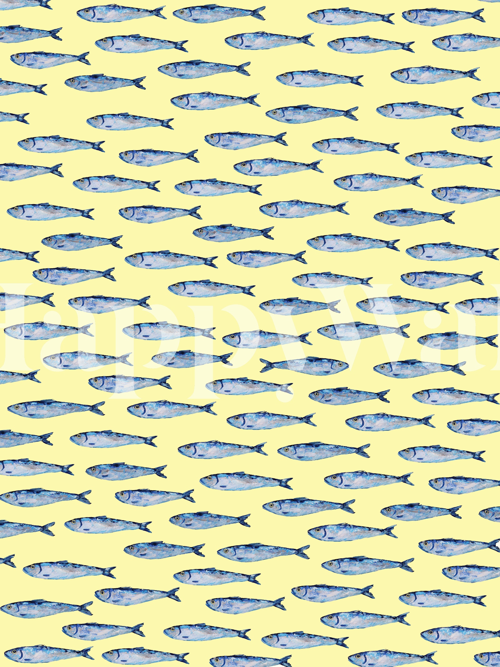 Shimmering Sardines Wallpaper | Happywall