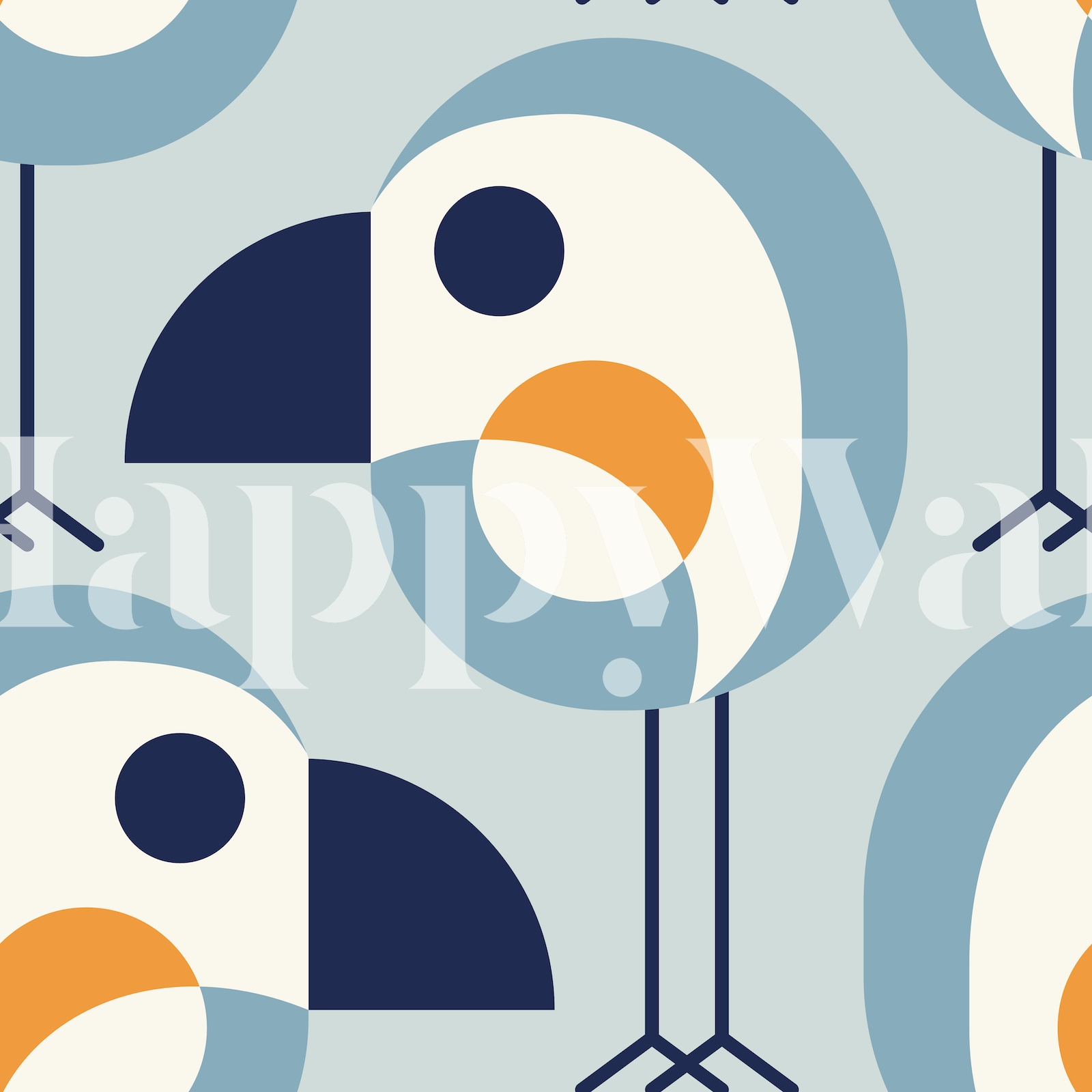Funny Birds Pattern Wallpaper - happywall.com