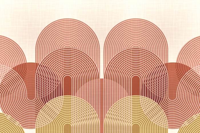 Arch Circle Line Art Wallpaper | Happywall.com