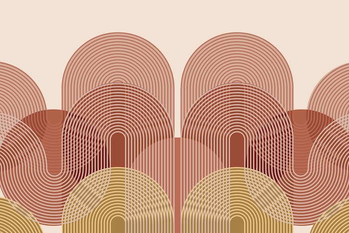 Warm Arch Circle Line Art - happywall.com