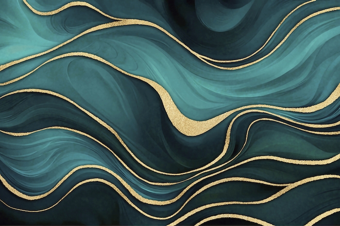 Luxury Marble Teal Turquoise Wallpaper