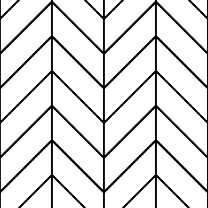 Chevron Pattern - Black on White | happywall.com