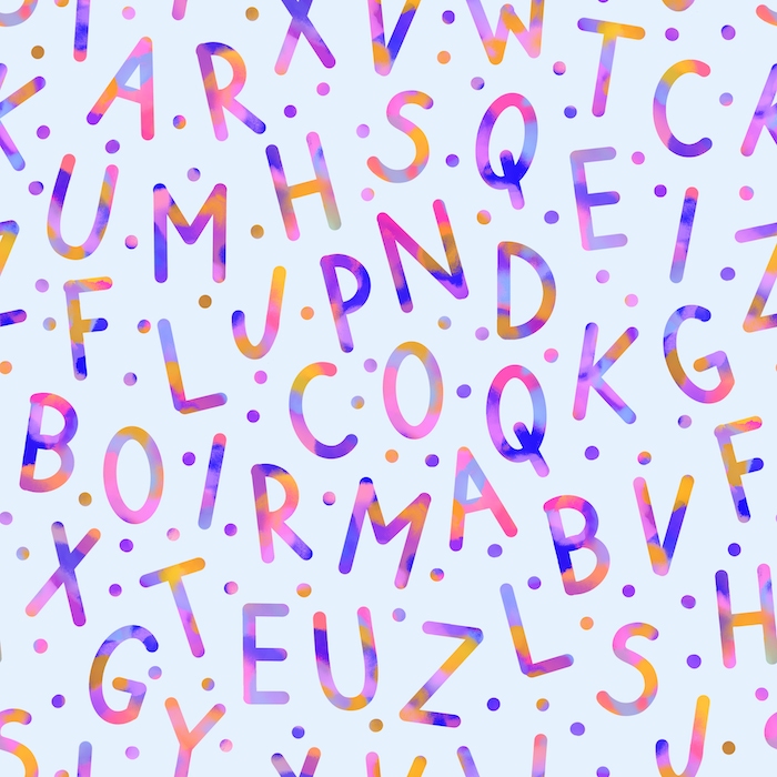 Rainbow Alphabet Wallpaper - happywall.com