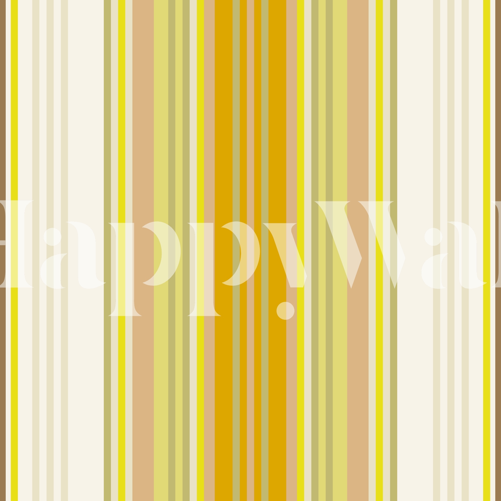 70s Striped Wallpaper - Gold | Happywall