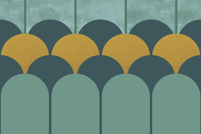 Geometric Art Deco Forms Wallpaper | Happywall.com