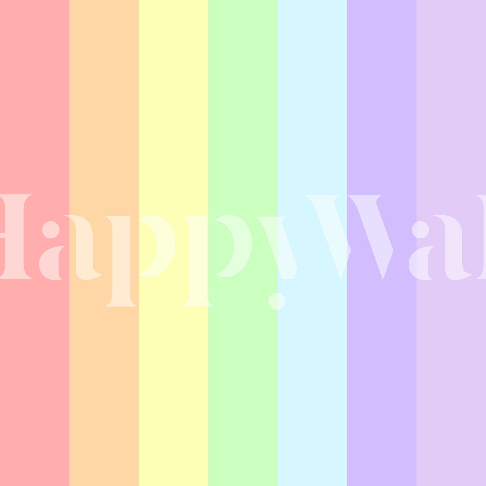 Pastel Rainbow Stripes Wallpaper | Happywall