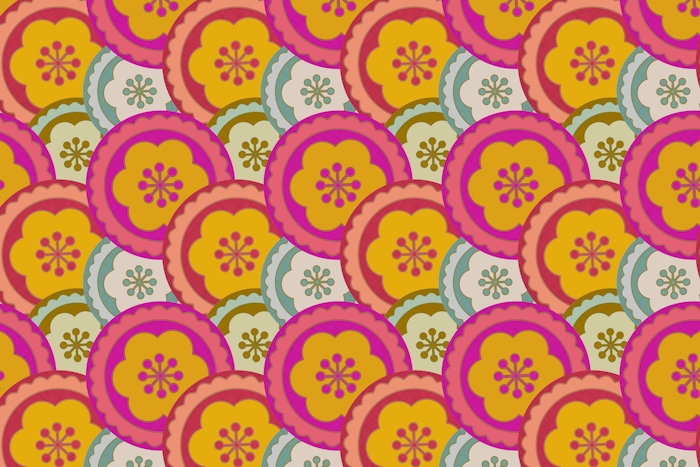 Groovy Mid Century Flowers Wallpaper