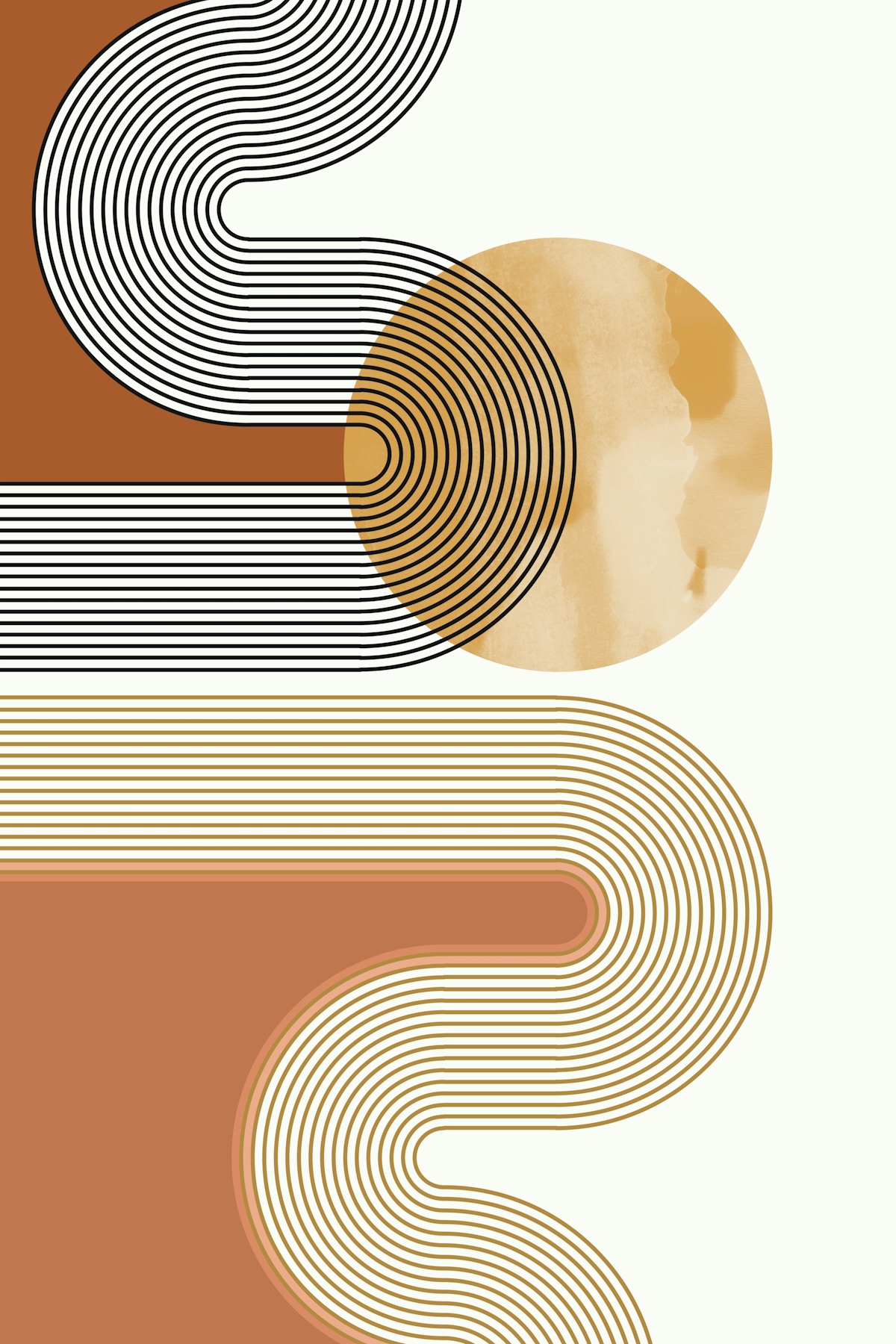 Curvy Lines wallpaper | Happywall