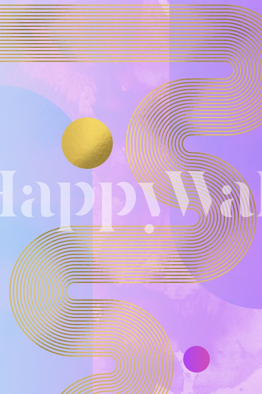 Pastel Retro 70s Curvy Wallpaper | Happywall