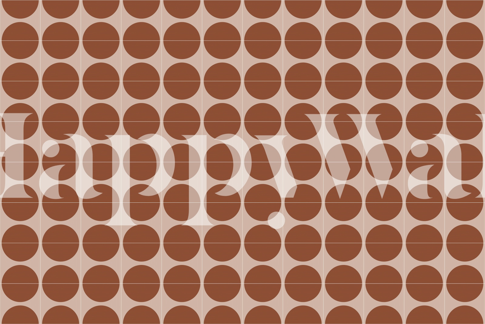 Cinnamon Circle Pattern Wallpaper