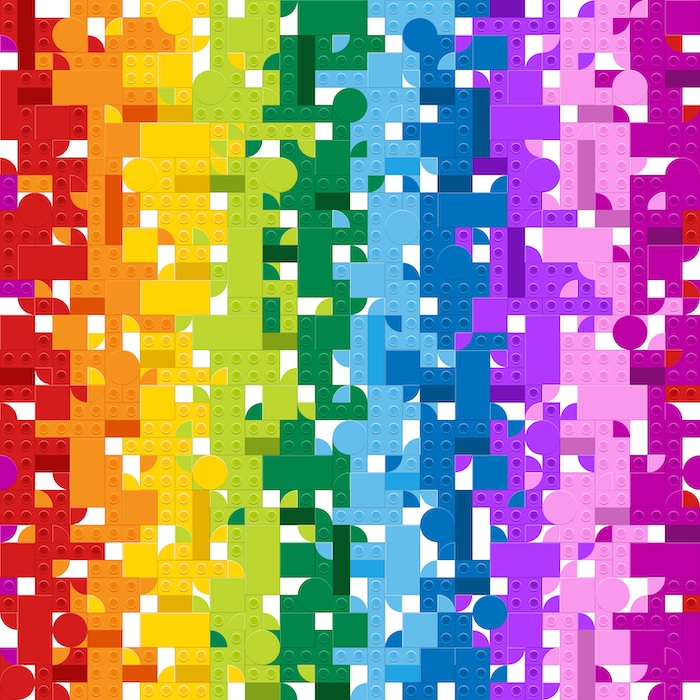 Rainbow Building Blocks Wallpaper