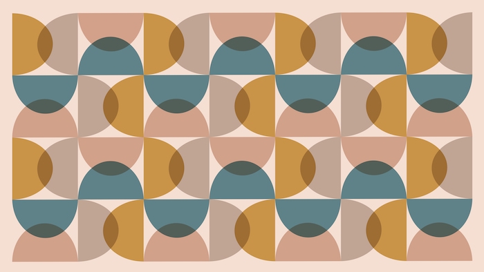 50s Mid Century Geometrical Abstract Wallpaper