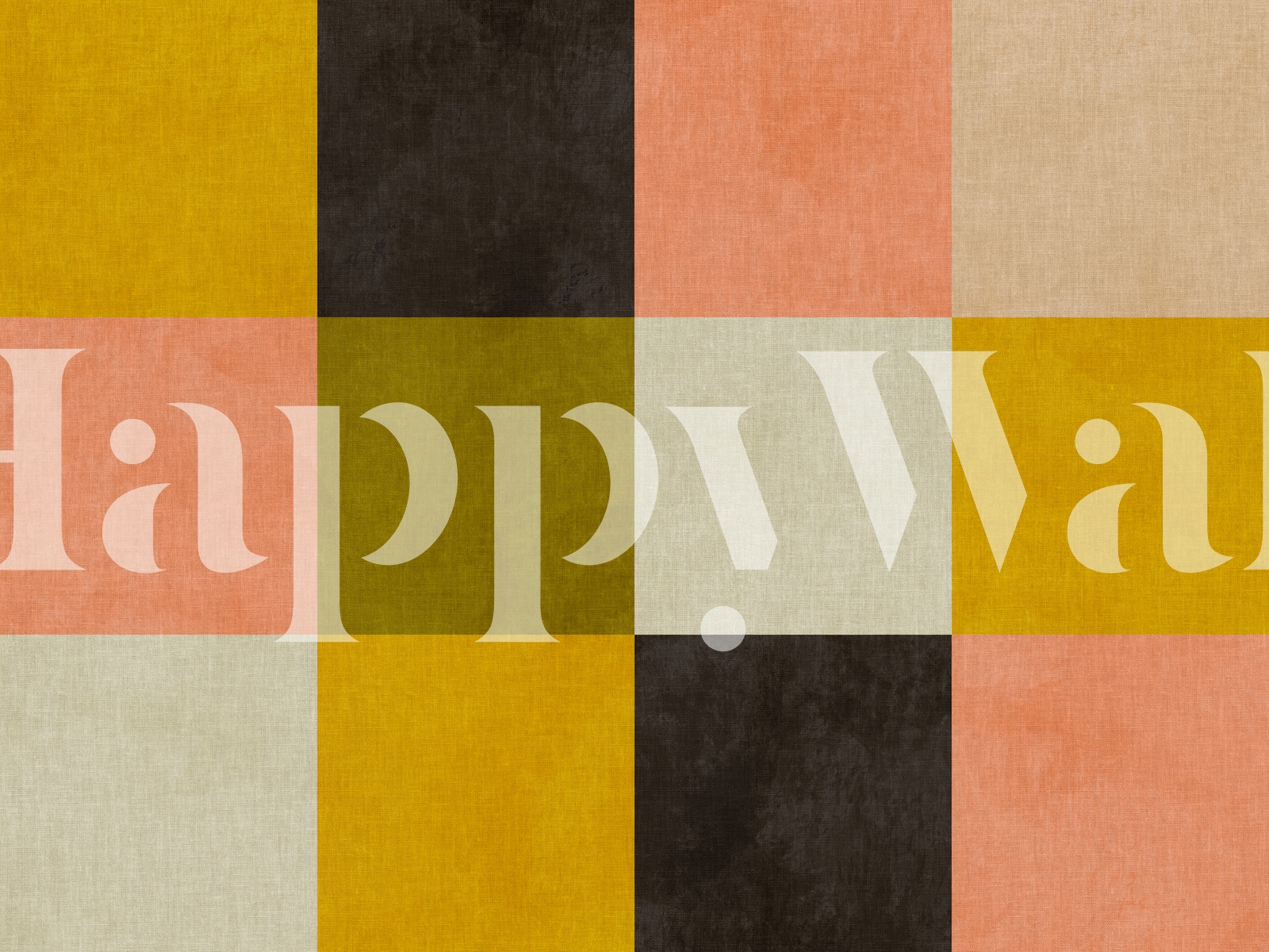 Mid-Century Checker Pattern Wallpaper | happywall.com