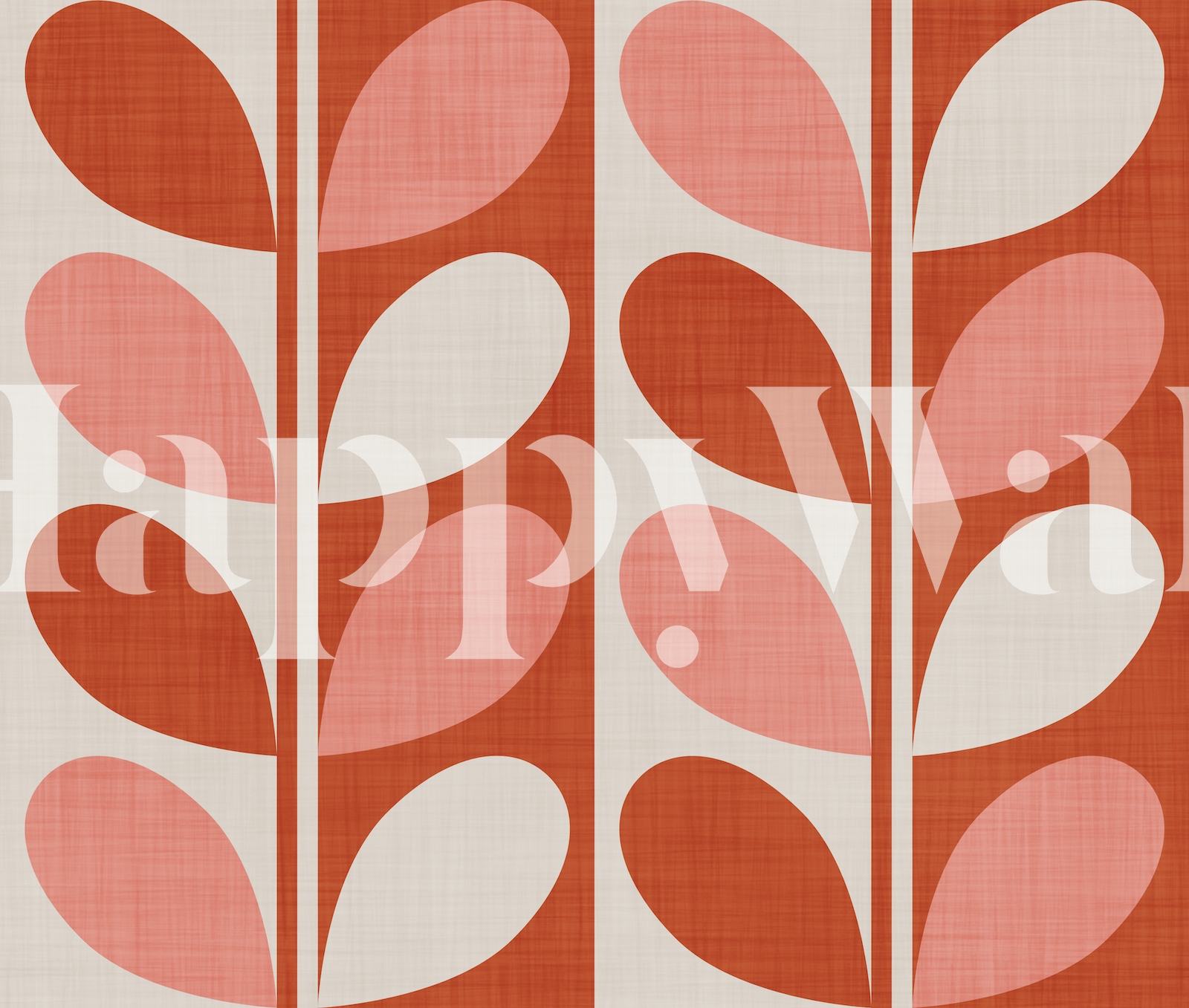 Midcentury Modern Abstract Leaves Wallpaper