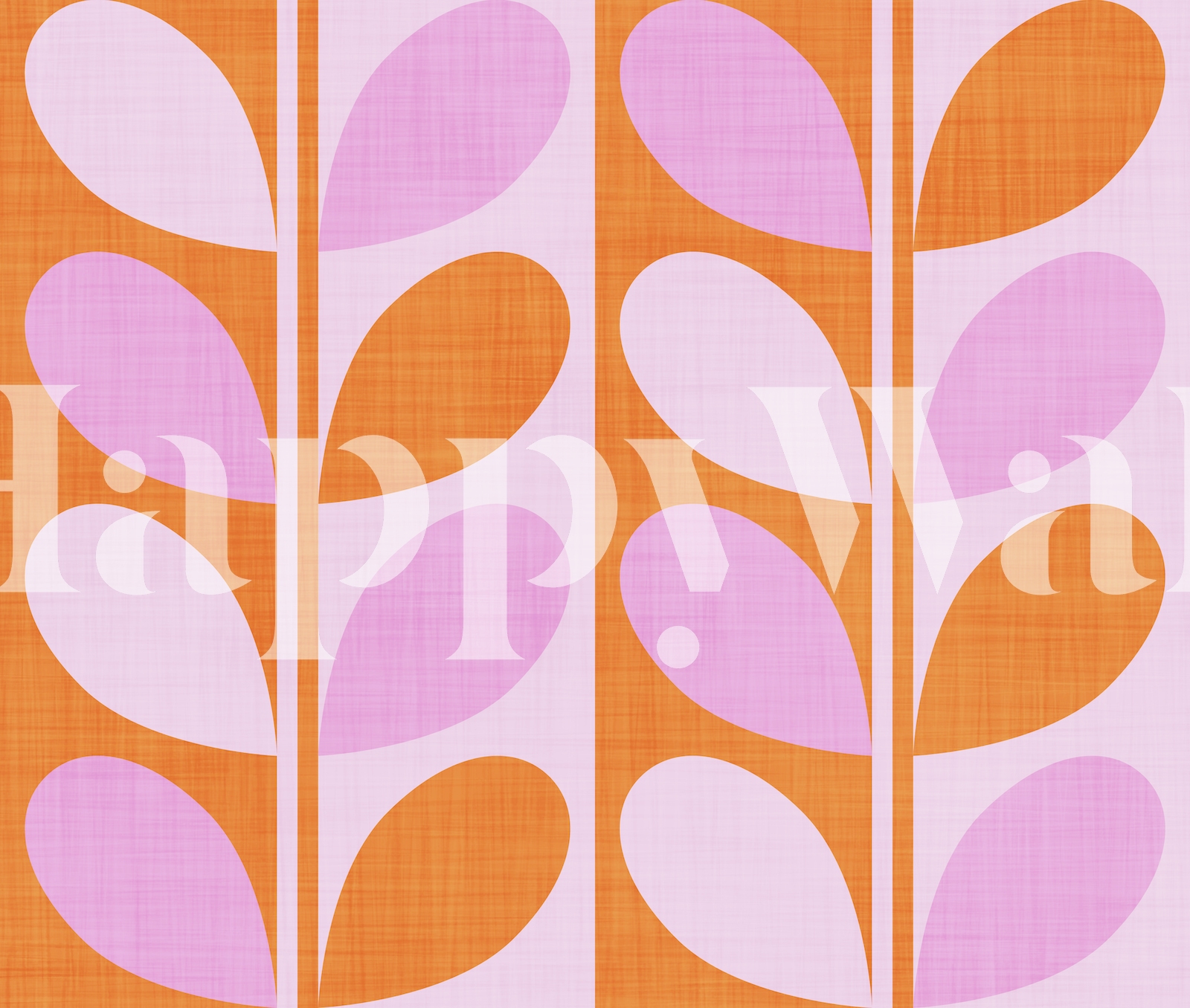 Midcentury Modern Leaves Wallpaper | happywall.com