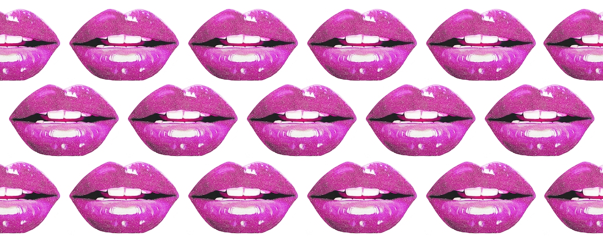 Purple Lips Wallpaper - Happywall