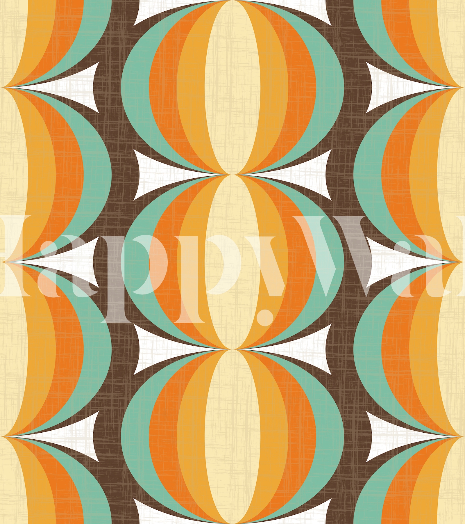 Geometric Retro Bubbles Wallpaper | Happywall.com