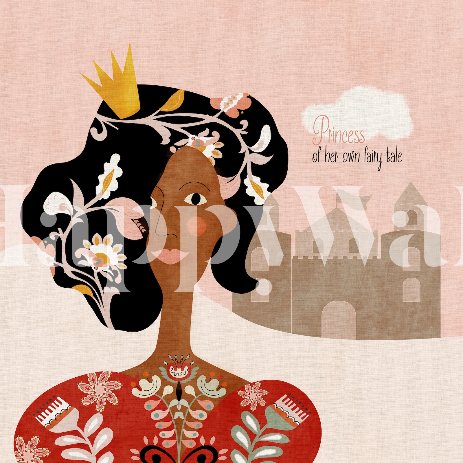 Princess of Her Own Illustration - happywall.com