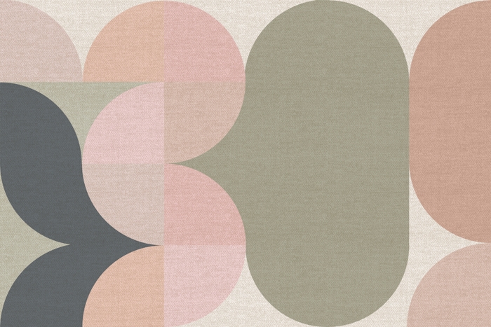Muted Geometric Mid-Century Wallpaper