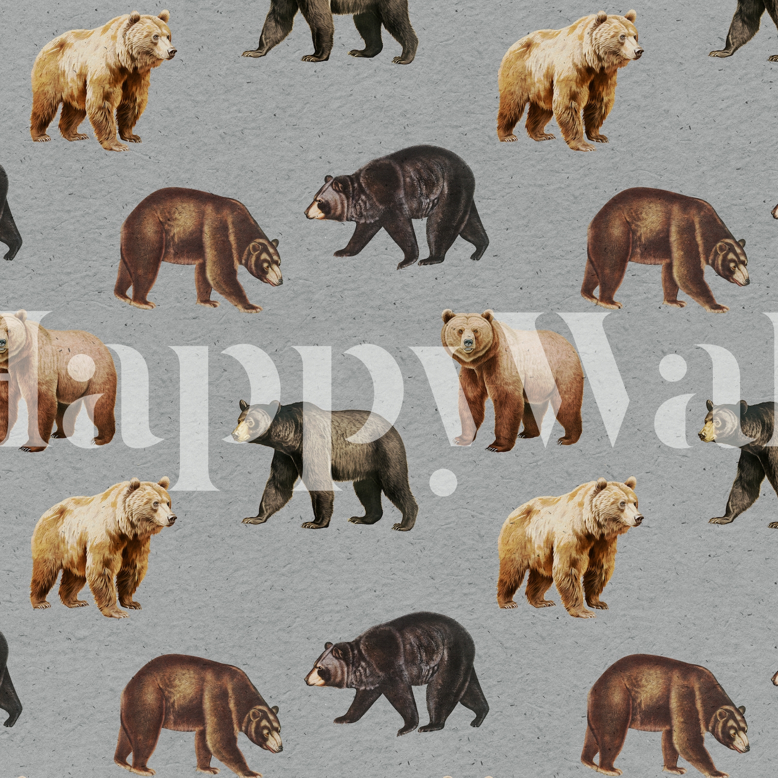 Forest Bears Wallpaper | Happywall