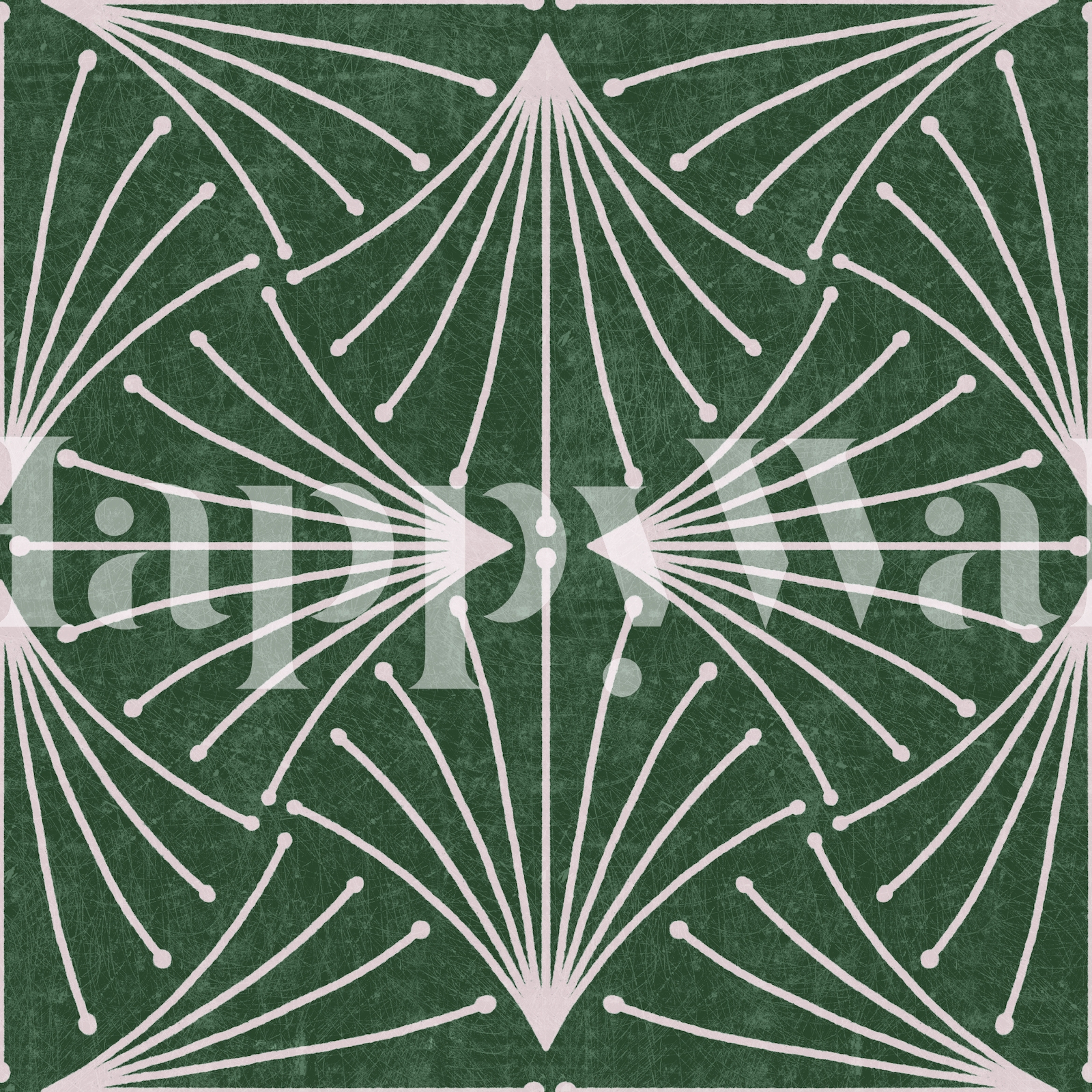 Green Floral Wallpaper with Modern Design