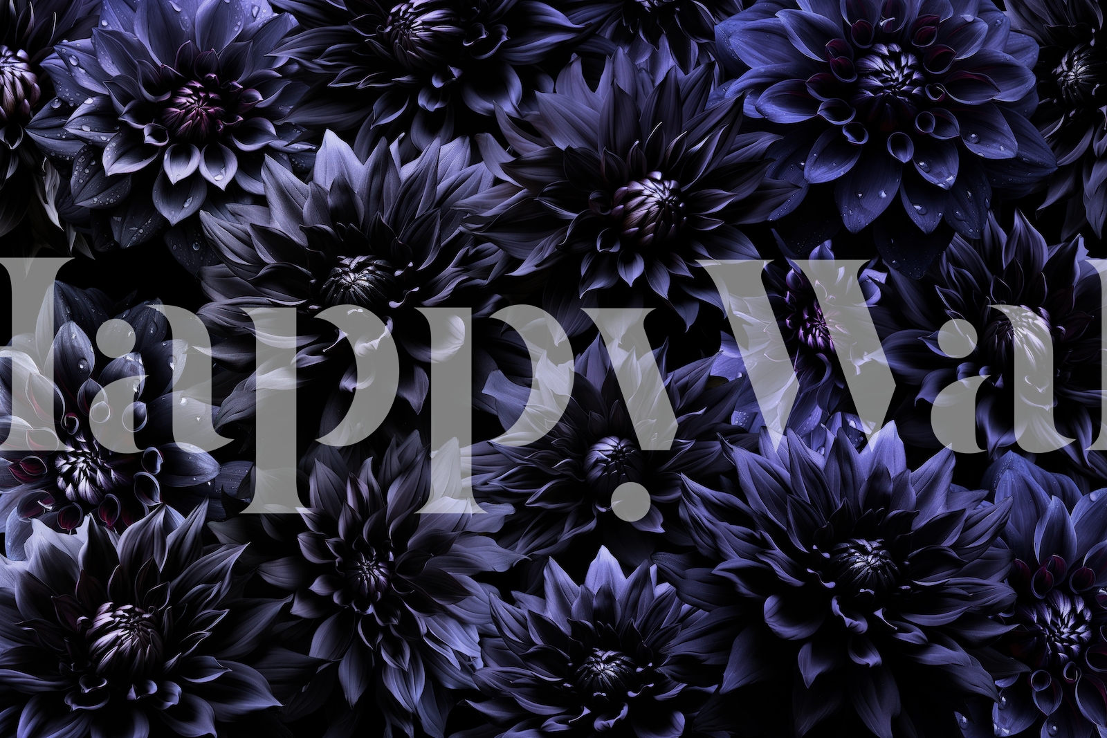 Purple Floral Gothic Wallpaper for Bedroom
