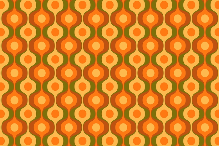 Vivid Retro Curvy Flow Pattern | happywall.com