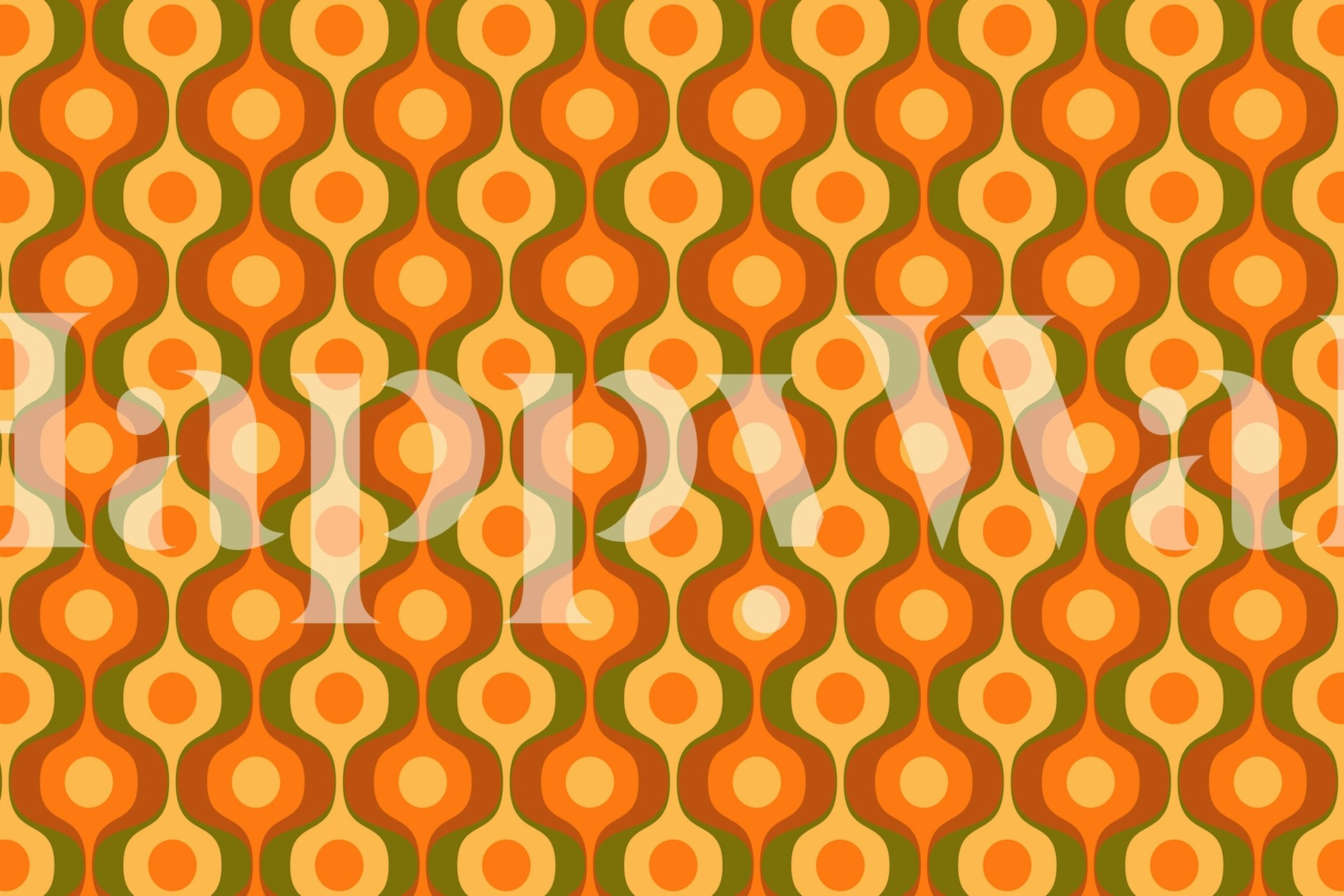 Vivid Retro Curvy Flow Pattern | happywall.com