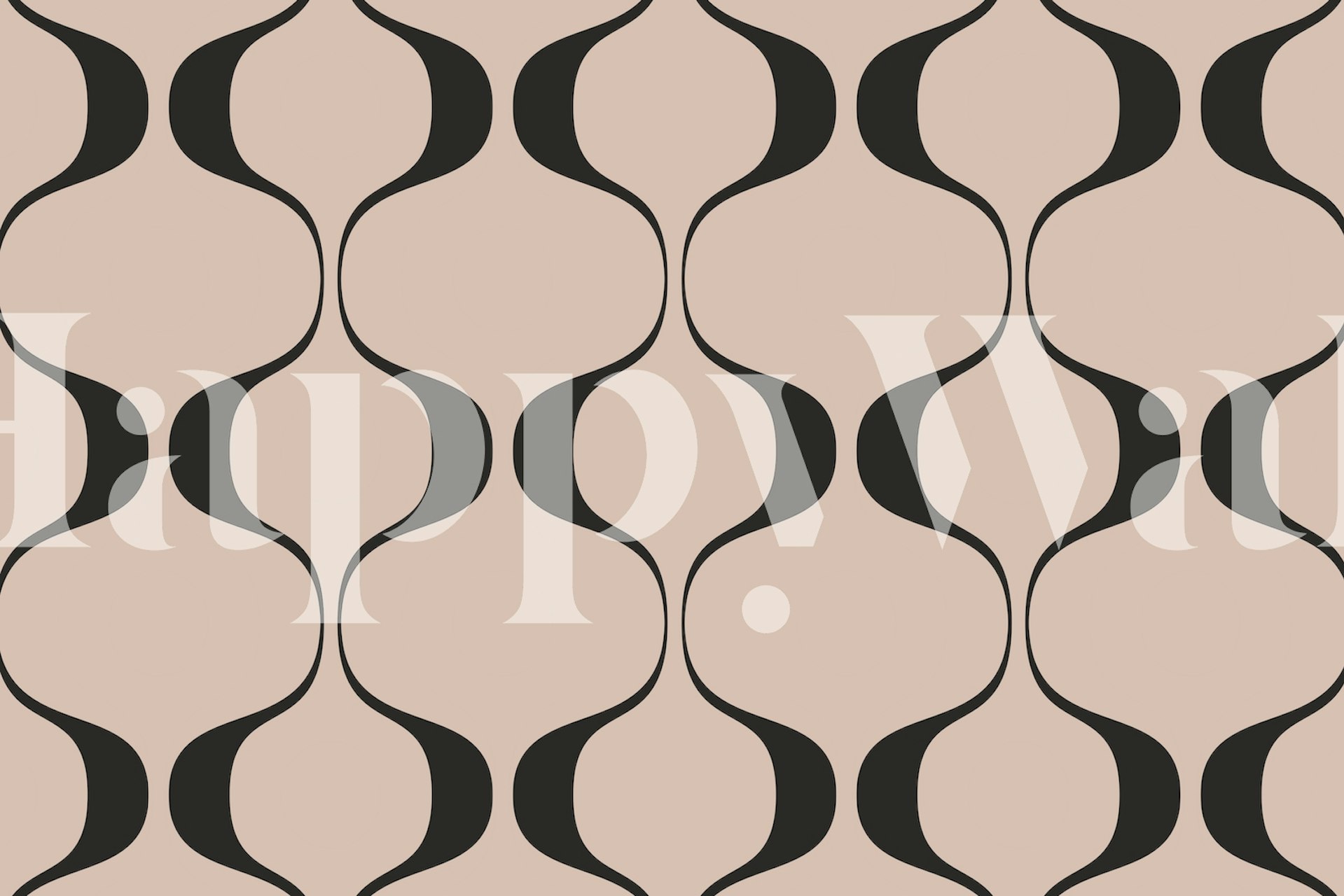 Muted Retro Abstract Geo Wave Wallpaper