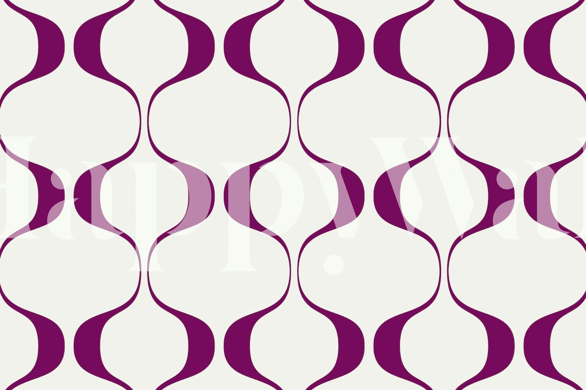 Retro Magenta Geo Abstract Waves wallpaper | Happywall